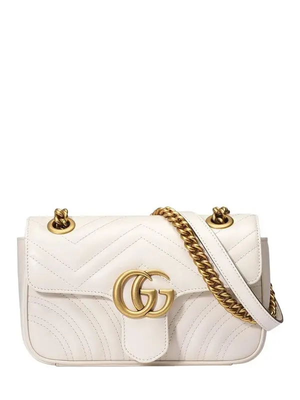 Gucci Gg Marmont Matelassé Mini Bag - White