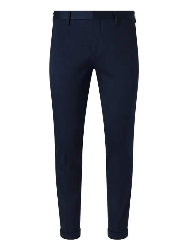 Paul Smith Straight-leg Cotton-blend Twill Trousers - Blue