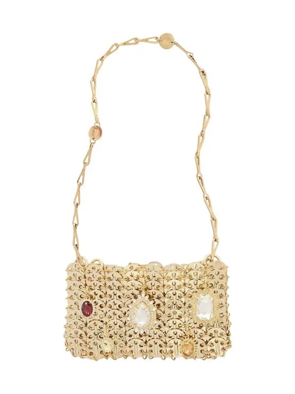 Rabanne Crystal-embellished Chainmail Shoulder Bag - Gold