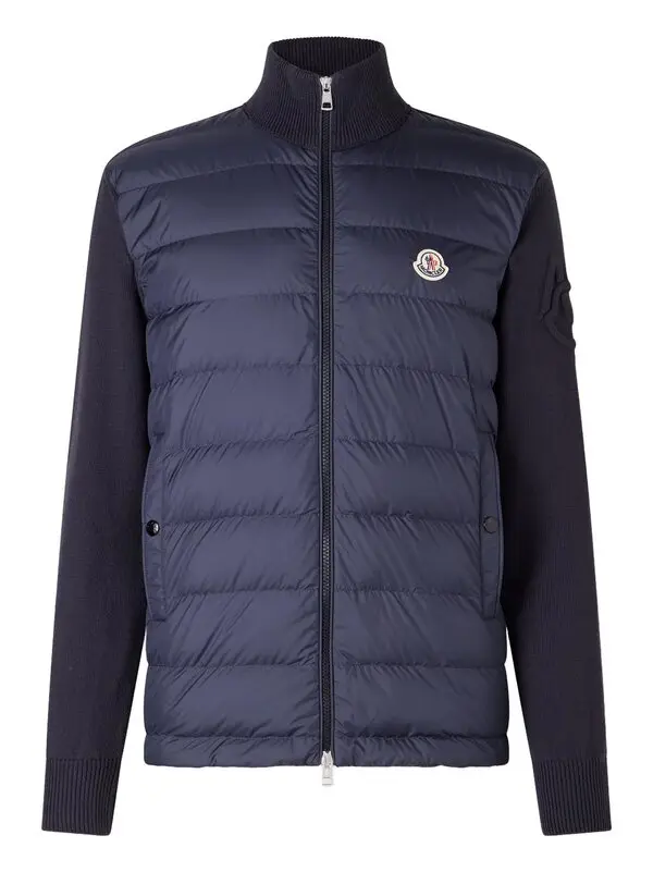Moncler Panelled Zip-up Cardigan - Blue