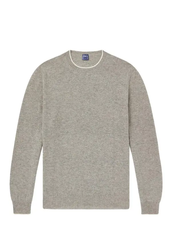 Officine Creative Fine Knit Cashmere Half-zip Sweater - Gray