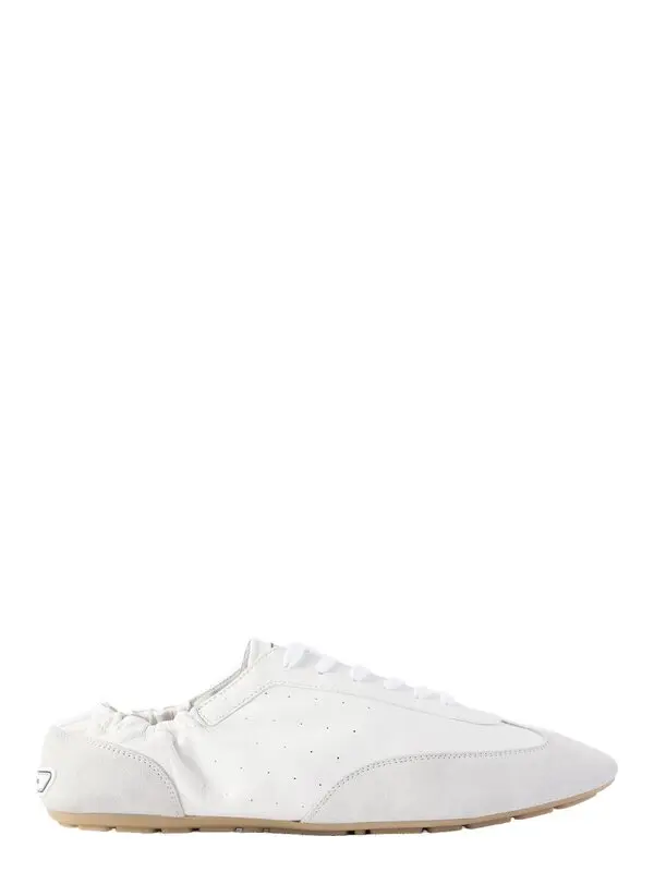 Saint Laurent Herbie 001 Suede Loafers - White