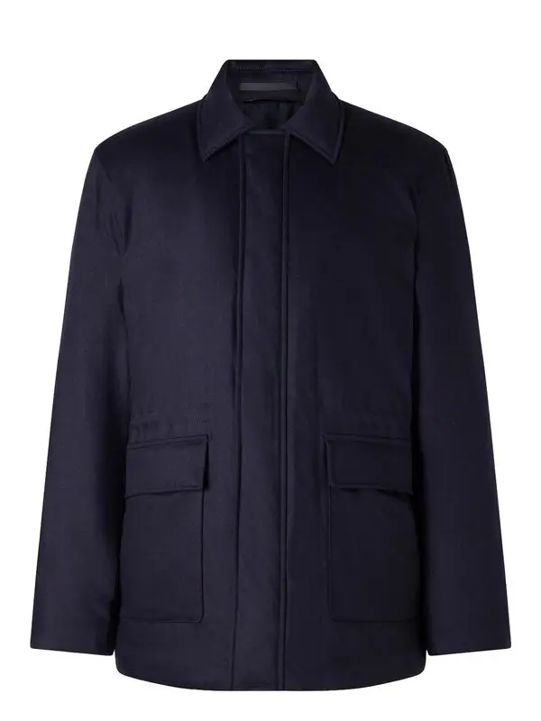 Sunspel Padded Wool-blend Field Jacket - Blue