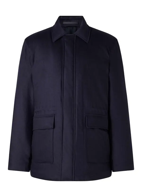 Sunspel Padded Wool-blend Field Jacket - Navy