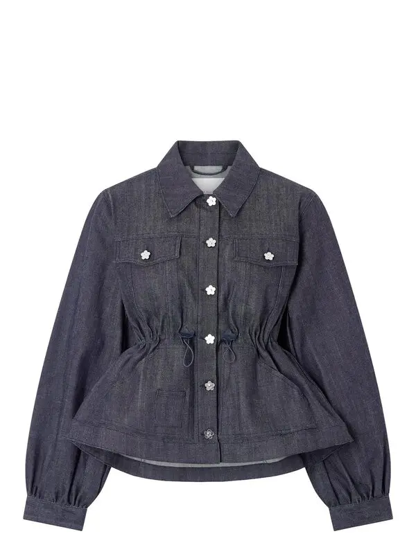 Cecilie Bahnsen Cbcandida Peplum Denim Jacket - Blue