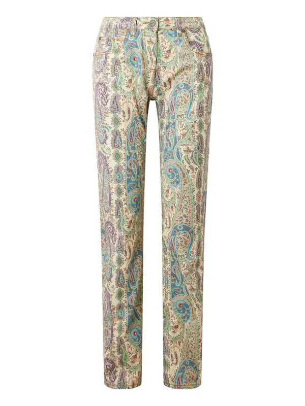 Etro Paisley-print Straight-leg Jeans - Multi