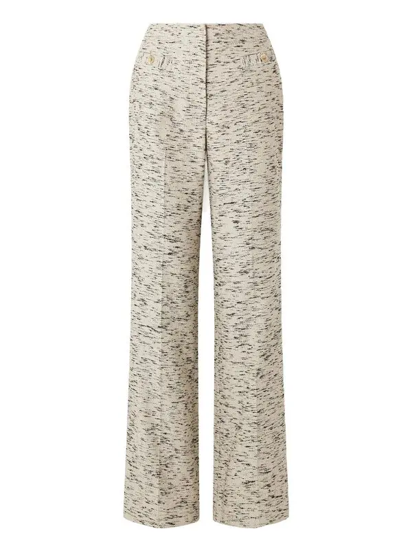 Ulla Johnson Blanca Tweed Straight-leg Trousers - Gray