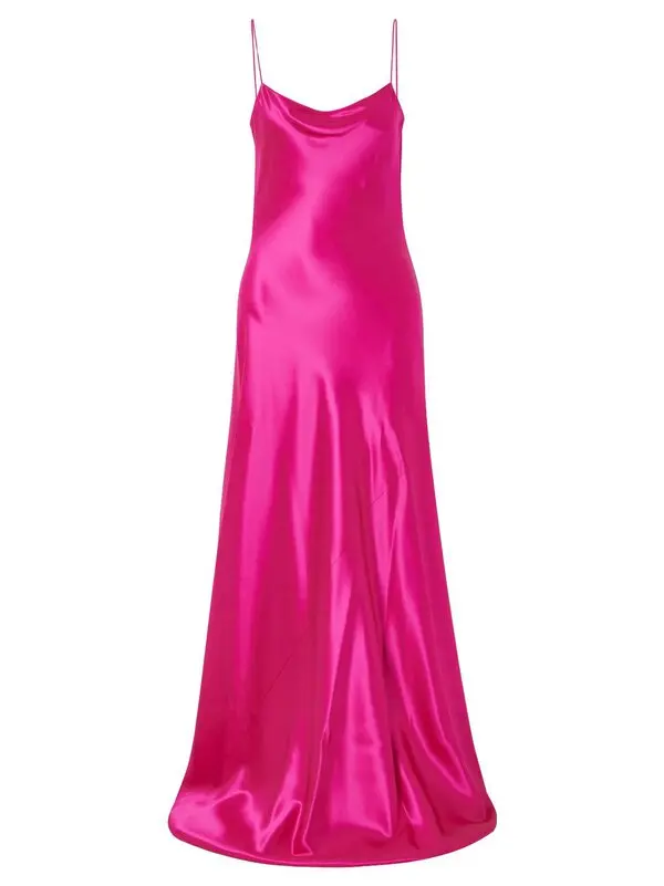 Alaïa Silk-satin Gown - Pink