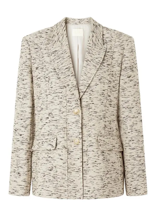 Ulla Johnson Tess Single-breasted Tweed Blazer - Gray