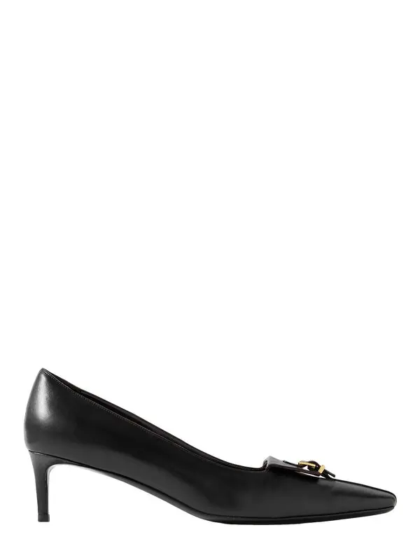 Khaite Celia Pocket Leather Pumps - Black
