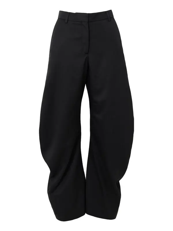 Acne Studios Patty Wool Wide-leg Pants - Black