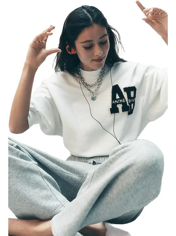 ANINE BING Miles Oversized Sweatshirt - Off-white