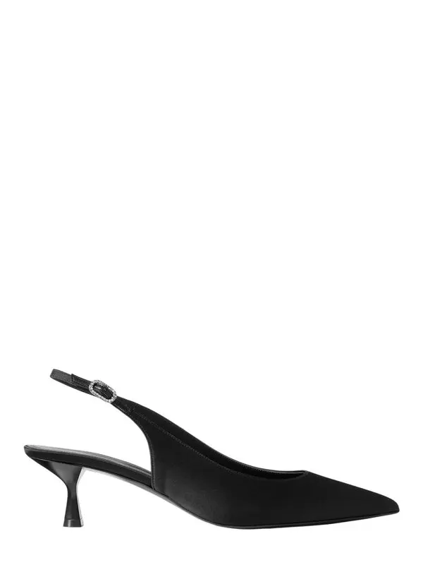 Stella McCartney Satin Slingback Pumps - Black