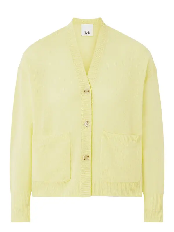 ALLUDE Cashmere Cardigan - Yellow