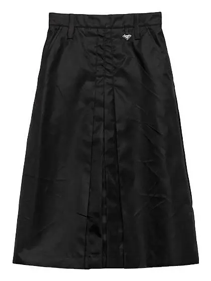 Prada Flared Re-nylon Midi Skirt - Black