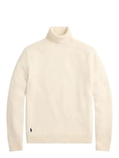 Polo Ralph Lauren Roll-neck Wool And Cotton-blend Jumper - Cream