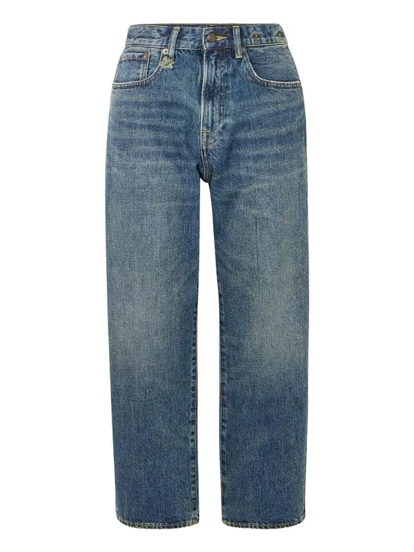 R13 Boyfriend Distressed Straight-leg Jeans - Blue