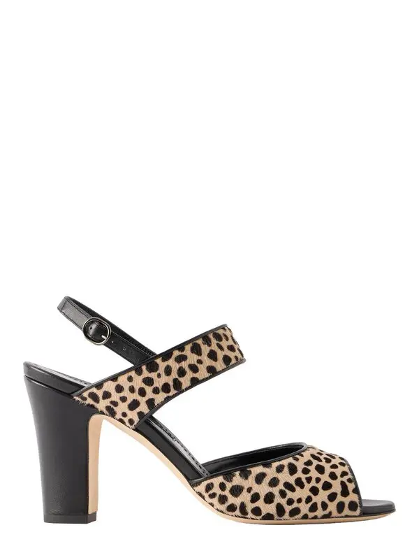 Manolo Blahnik Khikobi 90 Leopard-print Sandals - Animal Print