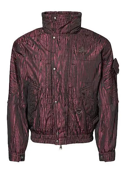 VIVIENNE WESTWOOD Hooded Woven Jacket - Black/bordeaux