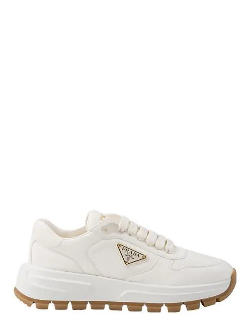 Prada Prax 01 Leather Trainers - Neutral