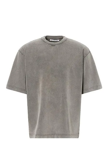 Acne Studios Exford U Vintage Short-sleeves Cotton-jersey T-shirt - Faded Black