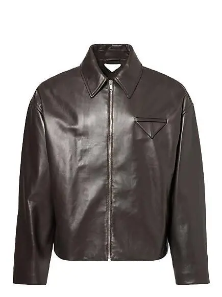 Bottega Veneta Kimono Regular-fit Leather Jacket - Fondant