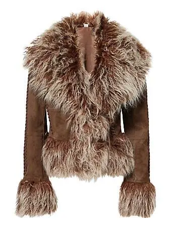 JADED LONDON Faux-fur Jacket - Brown