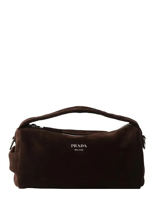 Prada Suede Shoulder Bag - Brown