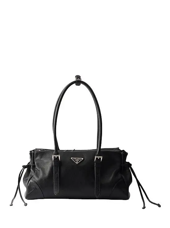 Prada Leather Tote Bag - Black