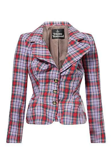 VIVIENNE WESTWOOD Drunken Check Linen Jacket - Multi
