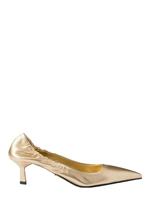 Prada Mordoré Leather Pumps - Gold/silver