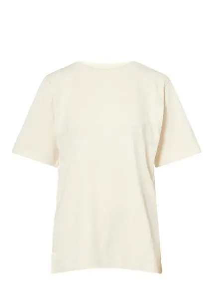 Khaite Allen Relaxed-fit Silk T-shirt - Cream