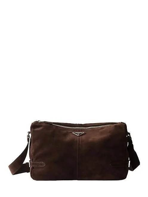 Prada Suede Shoulder Bag - Brown