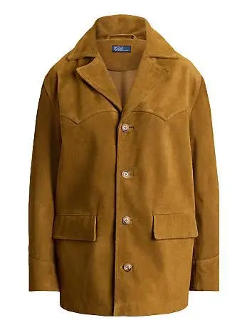 Polo Ralph Lauren Western Single-breasted Suede Jacket - Maple
