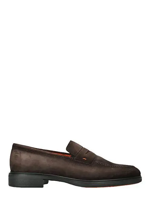 Santoni Suede Loafers - Dark Brown
