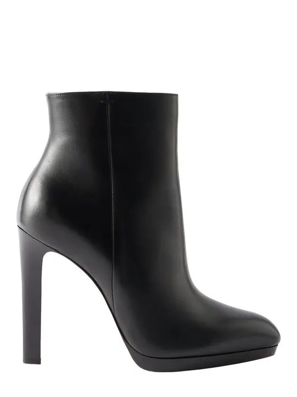 CHRISTIAN LOUBOUTIN Fannylove 120 Leather Ankle Boots - Black