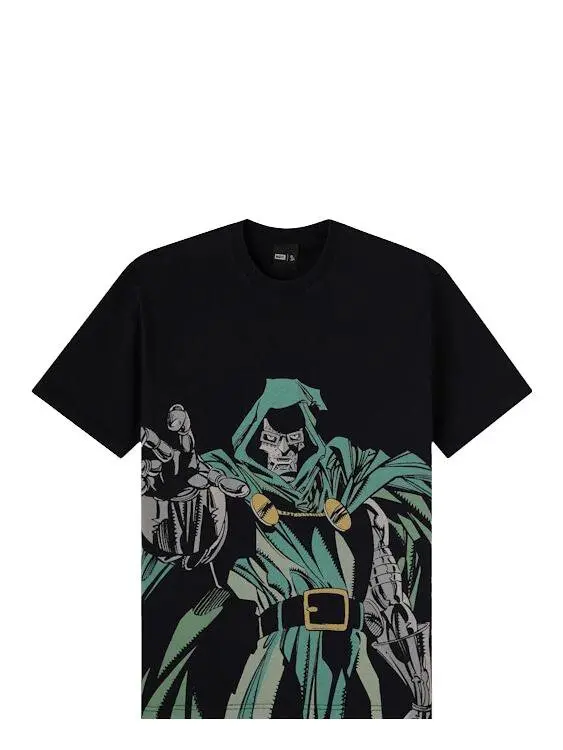 OVO Marvel Dr. Doom Masthead Tee Shirt - Fade Out Black