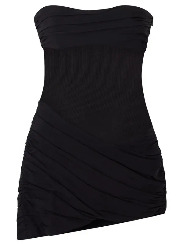 Christopher Esber Christo Ribbed-jersey Mini Dress - Black