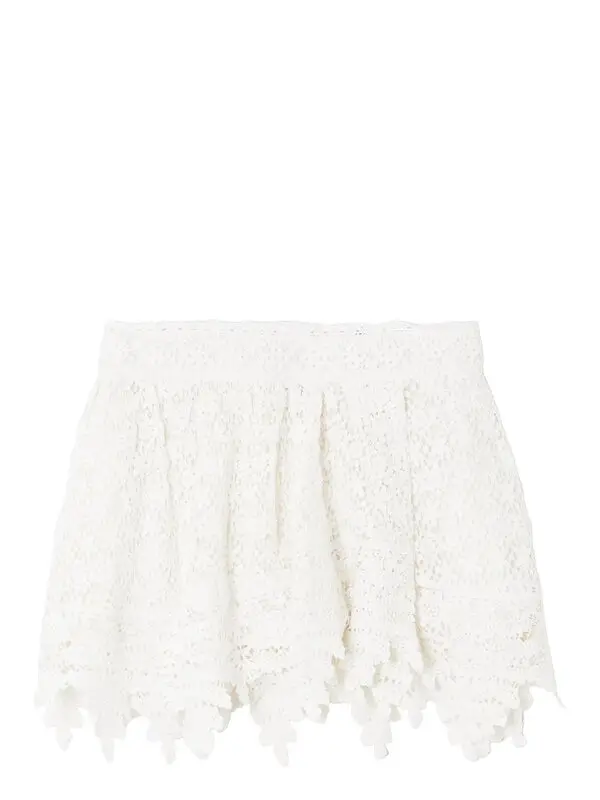 MARANT ETOILE Hanta Crocheted Cotton Shorts - White