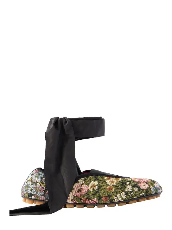 Valentino Garavani Rythmika Floral-jacquard Ballet Flats - Multi