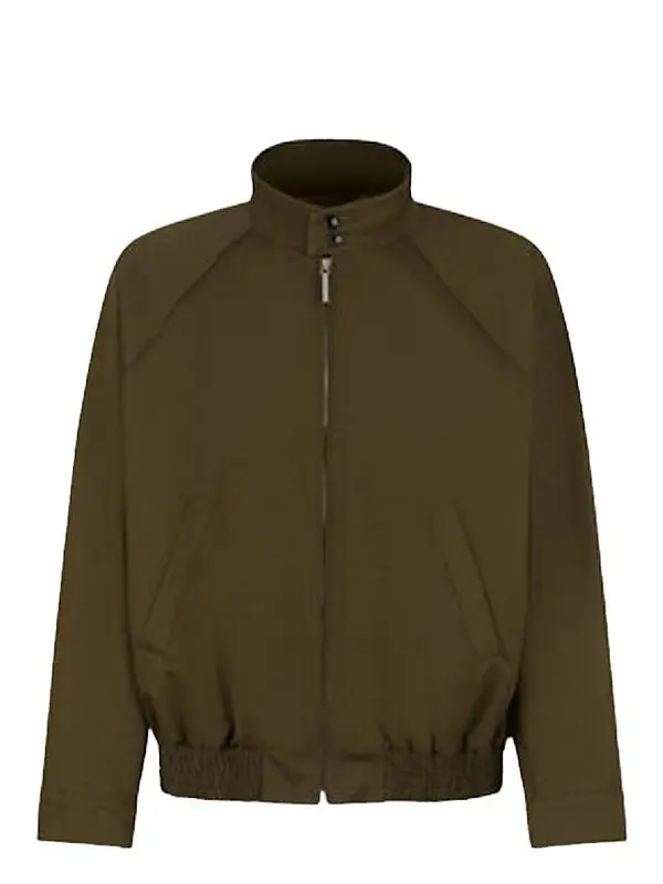 Marni Organic Gabardine Bomber Jacket - Deep Sage
