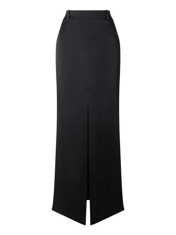 TOM FORD Satin-crepe Maxi Skirt - Black
