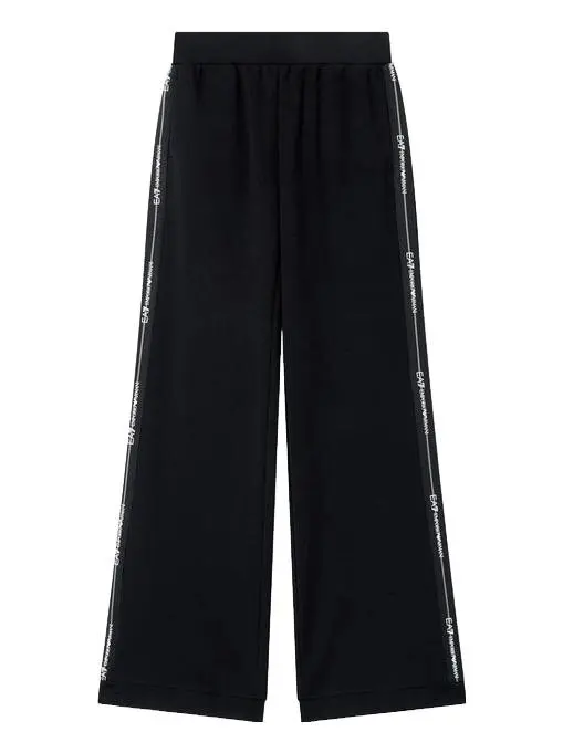 EA7 Logo Series Modal-blend Trousers - Black