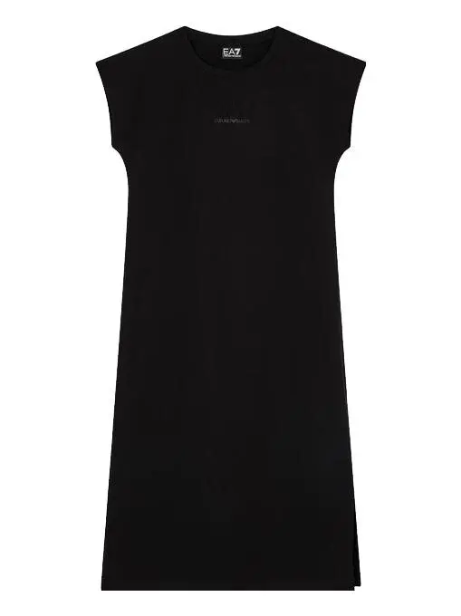 EA7 Logo Series Stretch-jersey Dress - Black