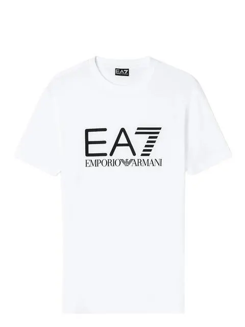 EA7 Core Identity Cotton-jersey T-shirt - White