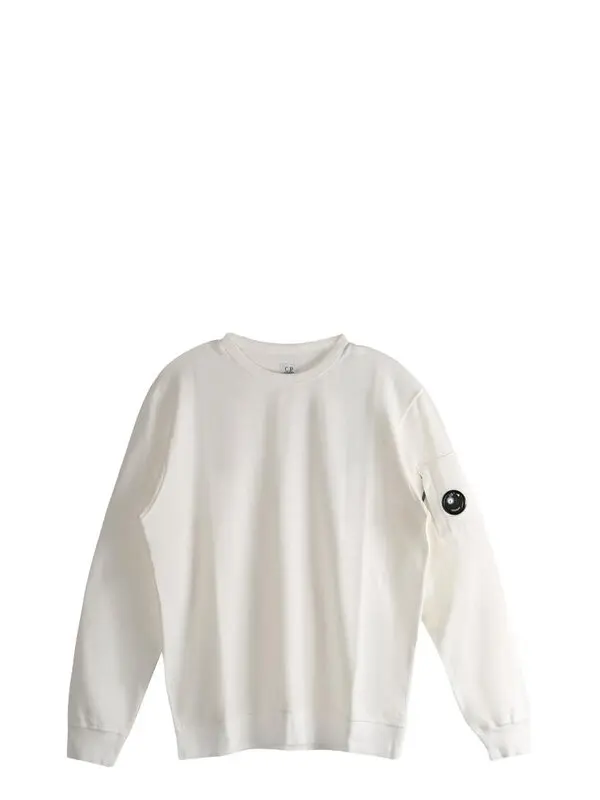 C.P. COMPANY Fleece Crewneck Sweatshirt - Gauze White