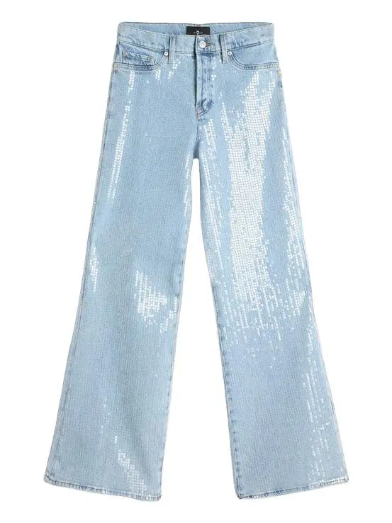 7 For All Mankind Lotta Wide Leg Jean - Denim