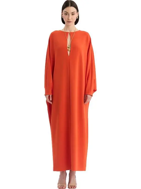 Oscar De La Renta Center-slit Neckline Caftan - Natural