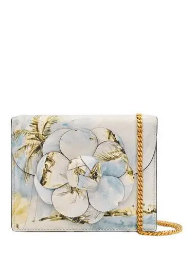 Oscar De La Renta Dominican Landscape Printed Mini Tro Bag - Floral