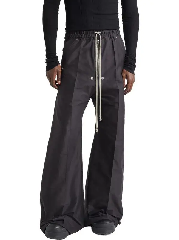 Rick Owens Bela Wide-leg Satin Pants - Black
